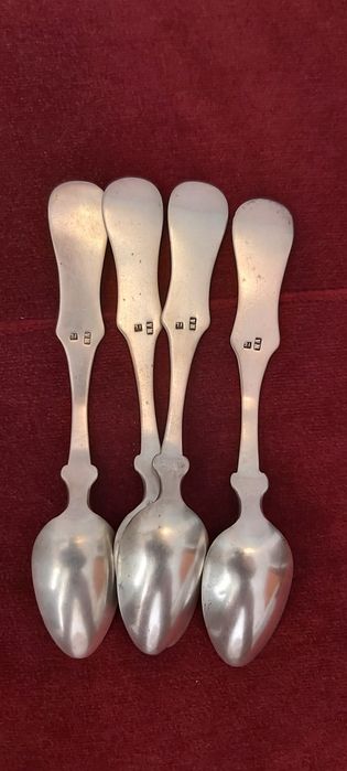 Set 4 linguri vechi, argint 750, marcaj 12 Bucuresti Sectorul 1 • OLX.ro