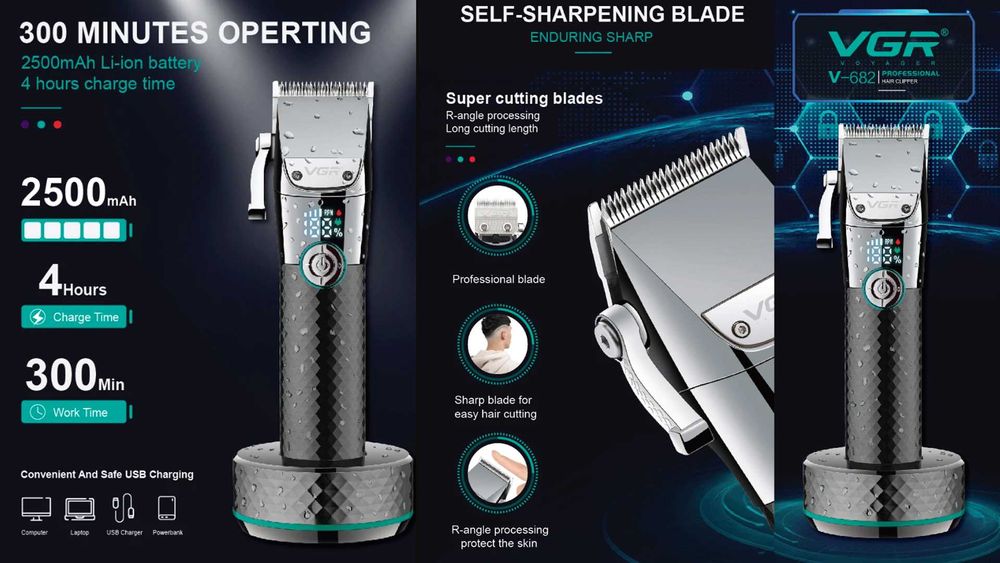 Trimmer/Masina de tuns profesionala VGR V-682 cu acumulator Craiova • OLX.ro