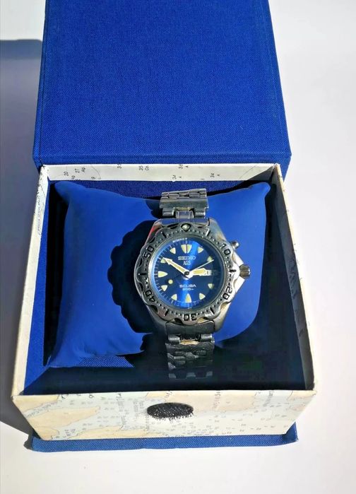 Seiko Ags Scuba 200m Albastru Diver's ref 5M23 6B40 Kinetic Iasi • OLX.ro