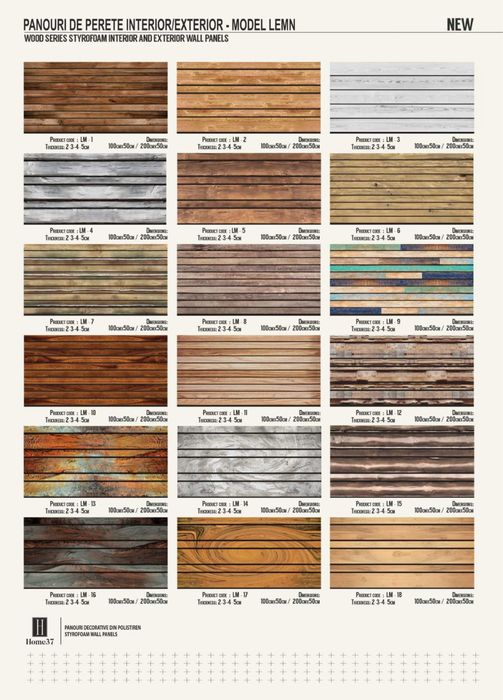 Polistiren decorativ aspect piatra lemn lambriu textura 3D termosistem ...