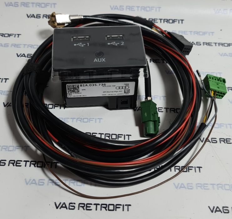 Mufa USB Audi A3 8V Android Auto Carplay WAZE Google Maps + Cablaje ...