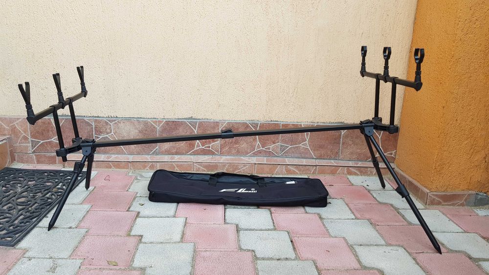 Rod pod FL BLACK EDITION pentru 3 lansete cu4 picioare (Quad Pod)FL158 ...