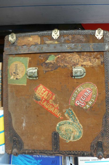 Cufar vechi de Calatorie Lemn Metal Carton Secol XIX-XX Vintage ...