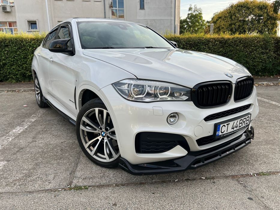 BMW X6 Xdrive 4x4 3.0d 258cp, M pack exterior/interior, alb perlat ...