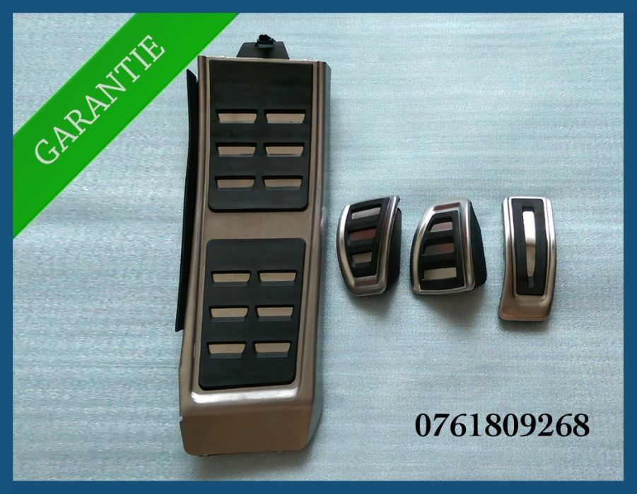 Set pedale inox cromate Audi A4 S4 RS4 A5 S5 RS5 8T Q5 SQ5 8R A6 S6 A7 ...