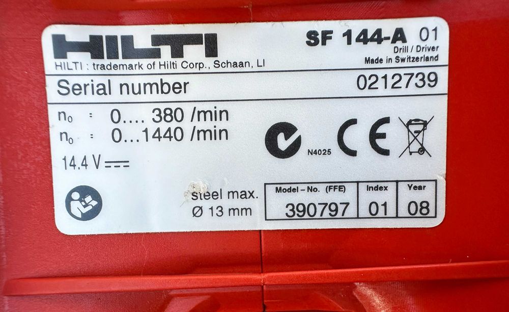 Hilti SF 144-A - Акумулаторен винтоверт 14.4V гр. Шумен Добруджански • OLX.bg