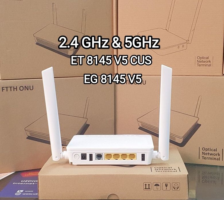 Gpon роутер 8145 Жпон мадем ET 8245, hg 8546 uzonline optika 2,4 & 5GH ...
