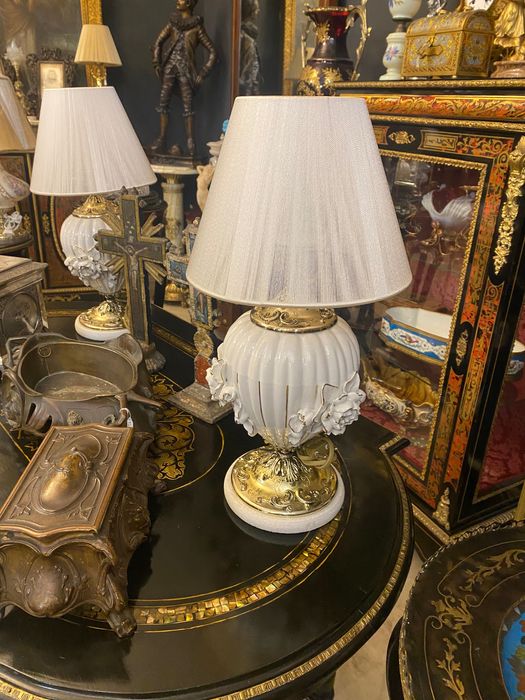 Set veioze din portelan/bronz/marmura Rasnov • OLX.ro