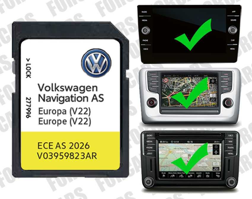 SD Card hărți navigație Volkswagen Discover Media MIB2 Europa 2026 ...