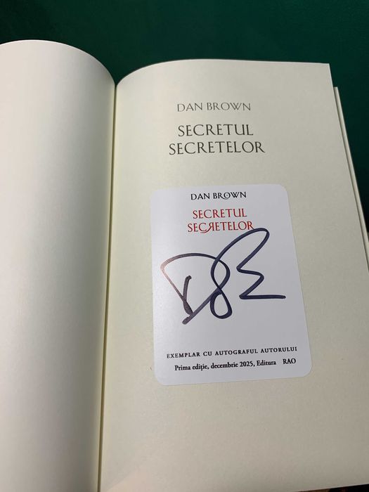 Carte CU AUTOGRAF „Secretul Secretelor”, Dan Brown Bucuresti Sectorul 1 ...