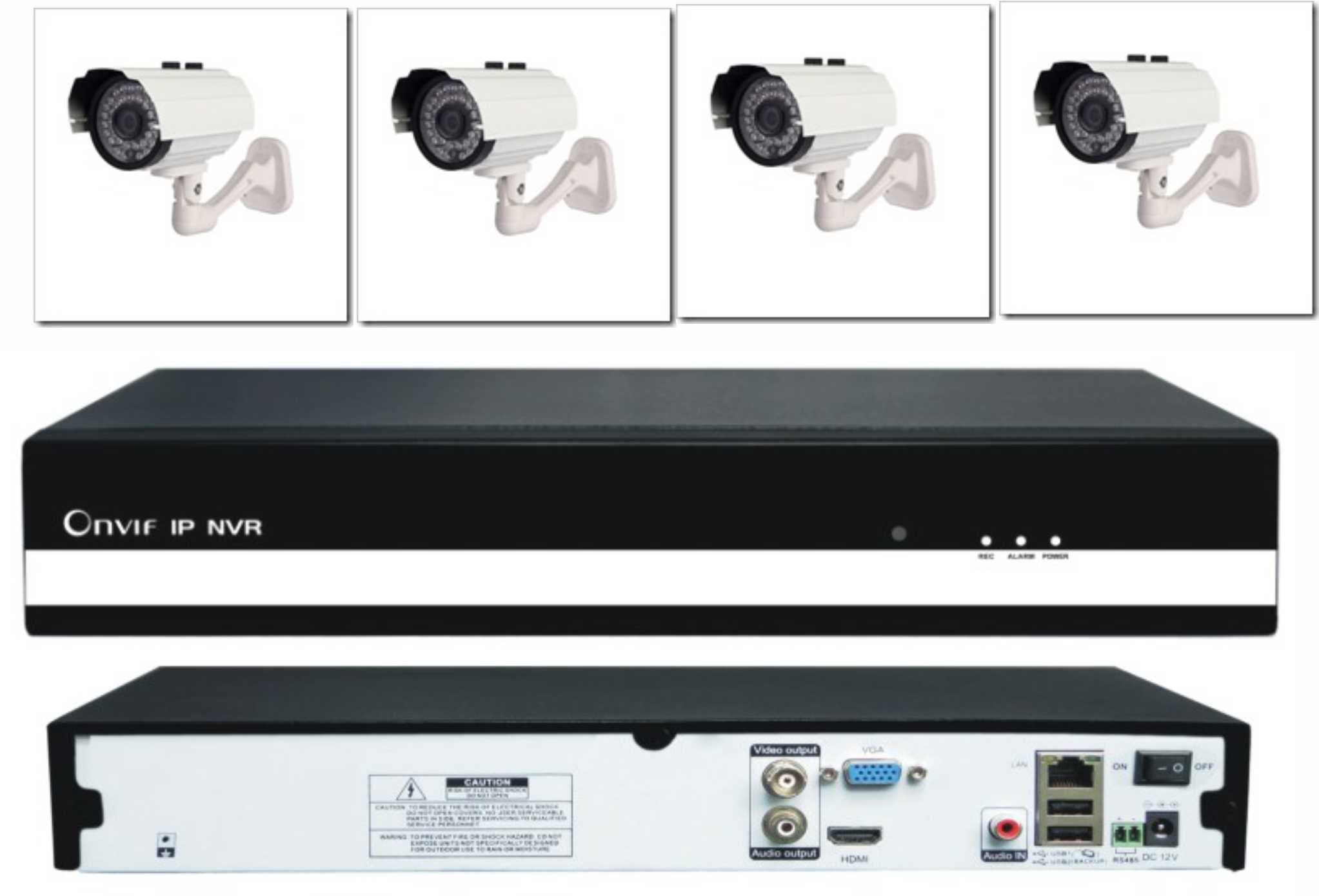 Продам регистратор NVR и 4 IP HD Видеокамеры к нему.: 26 000 тг ...
