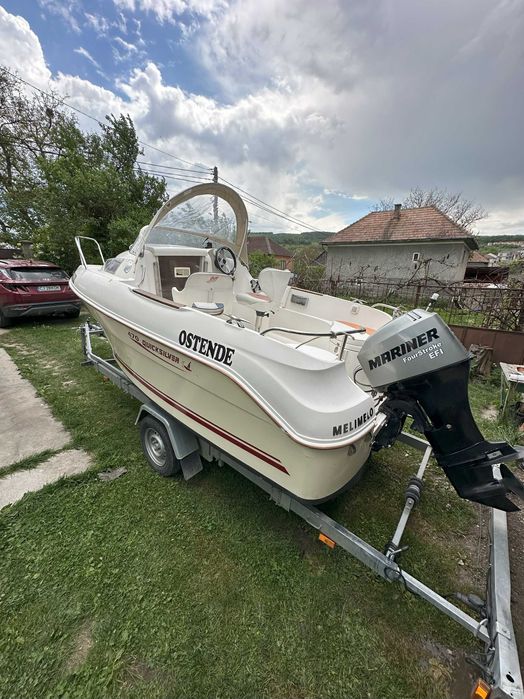 Vand barca Quicksilver 470 + motor 50 CP + peridoc Cluj-Napoca • OLX.ro