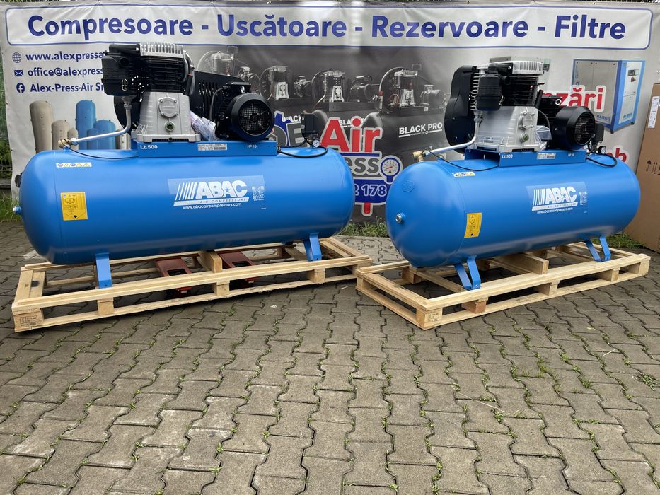 Compresor 500l cu surub + 5,5kw +Uscator de aer - Complet echipat ...