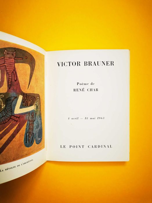 Victor Brauner carte album arta expozitie Le Point Cardinal Paris 1963 ...
