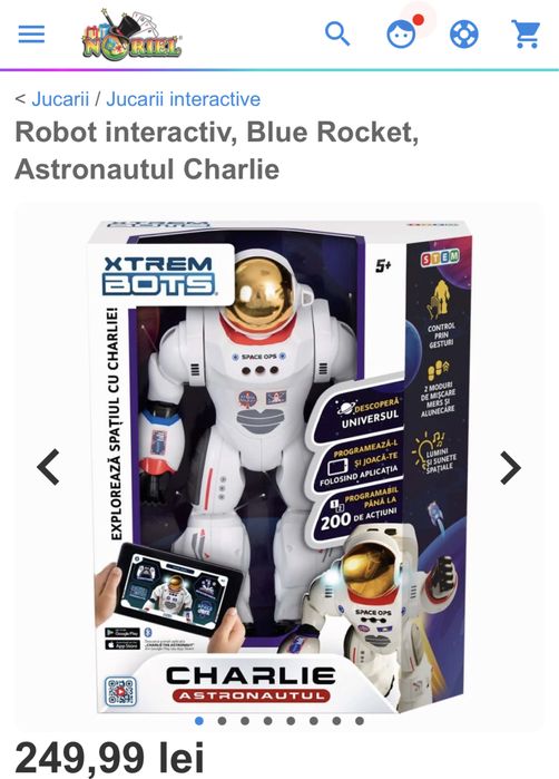 Robot interactiv Astronautul Charlie Bucuresti Sectorul 5 • OLX.ro