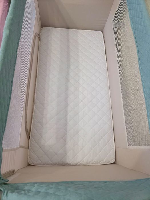 Patut pliabil cu 2 nivele si laterala culisanta Cangaroo Indiana Mint ...