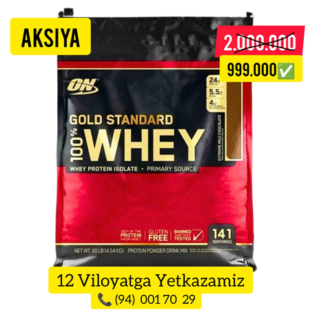 Whey Gold Standard 4.5 kg USA Nasiyaga bor