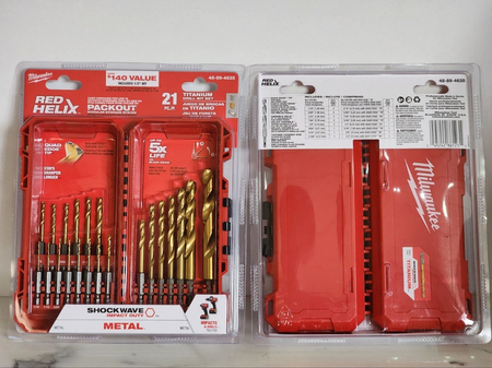 Набор титановых свёрл Milwaukee SHOCKWAVE RED HELIX™