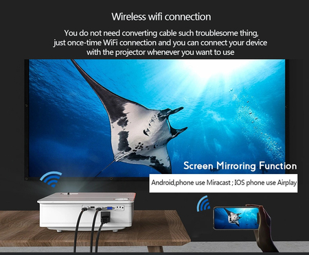 Проектор V6 WiFi Android LED FullHD, Proektor, Projector led Android