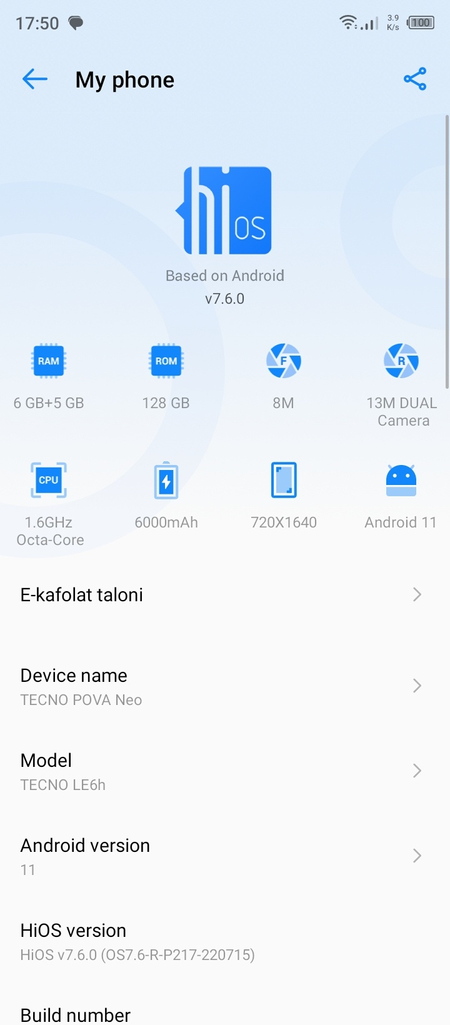 Tecno pova neo 1 sotiladi sroshni