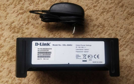 D-Link ADSL wi-fi router 2ta