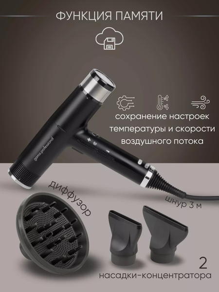 Профессиональный фен GAMA iQ PERFETTO PH6060 BLACK