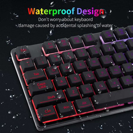 E-YOOSO K640 клавиатура с RGB-подсветкой, 104 бесшумных клавиши