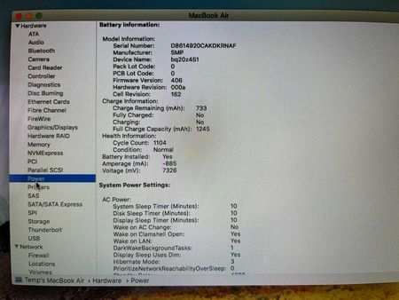 MacBook Air 13 (2011), 128 GB