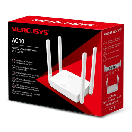 ROUTER MERCUSYS AC10 Двухдиапазонный Wi‑Fi роутер AC1200