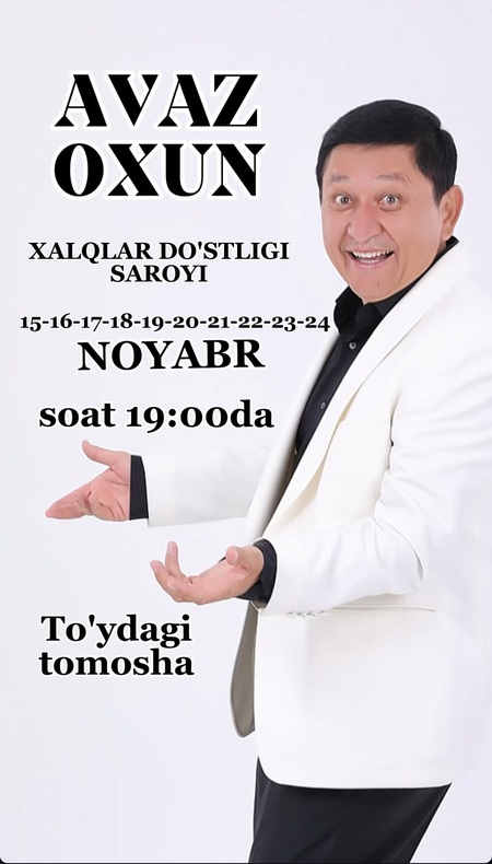Avaz oxun konsertiga hamma kuniga belet bor