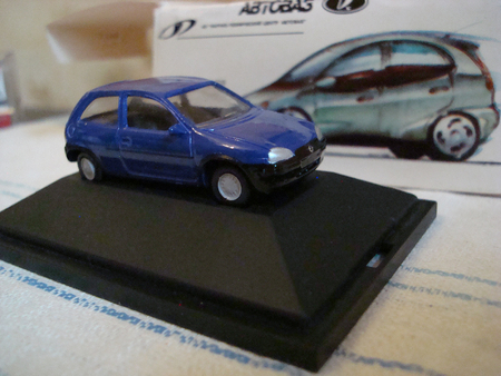 Модель А/м OPEL korsa.Масштаб (1:66) металл. В идеале.