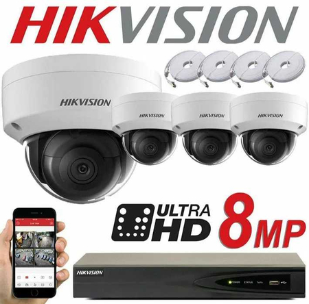 Готовый  4 штук камеры видеонаблюдения HIKVISION  AHD
оптовый магазин