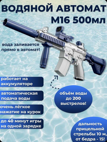 Пистолет водяной Glock электрический Suv Pistolet Аккумулятор. Акция