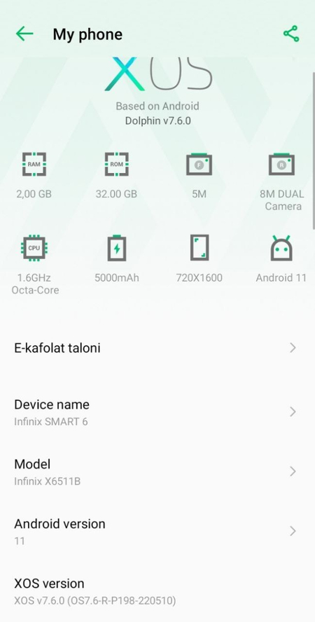 Infinikx smart 6