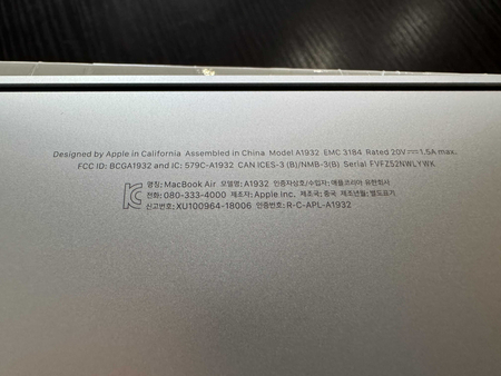 Macbook Air 2019.  i5/8gb/256gb