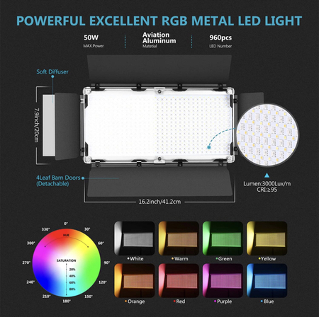 NEEWER 960 SMD RGB Led — Прожектор профессиональный Панель Panel