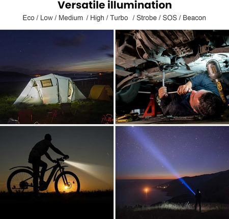 sofirn SP36 Pro LED Flashlight 8000 Lumens IPX8 Waterproof