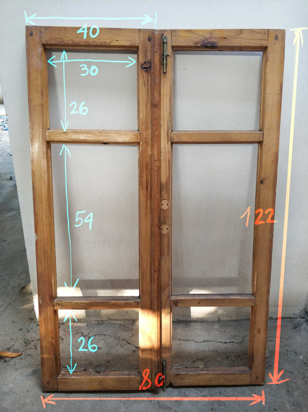 Продаю б/у все 6 или по 2 крепких деревянных окна 80 × 122 см