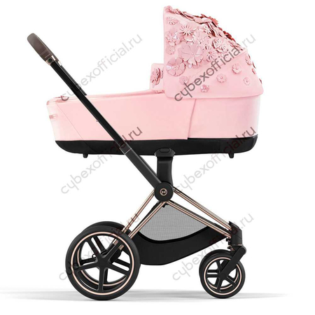 Коляска Cybex Priam 2в1 Rose Gold шасси + Люлька Simply Flowers
