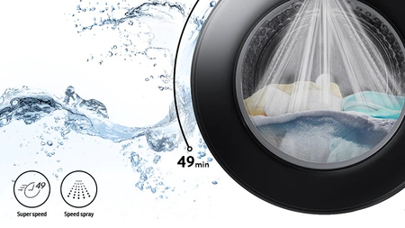 (8кг) SAMSUNG стиральная машина Eco bubble Digital Inverter+Steam