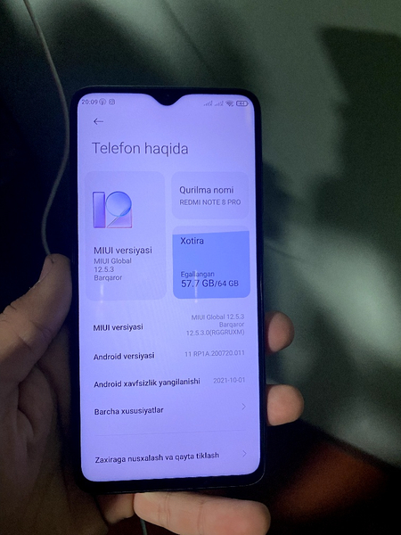 Redmi Note 8 Pro sotilar va abmen