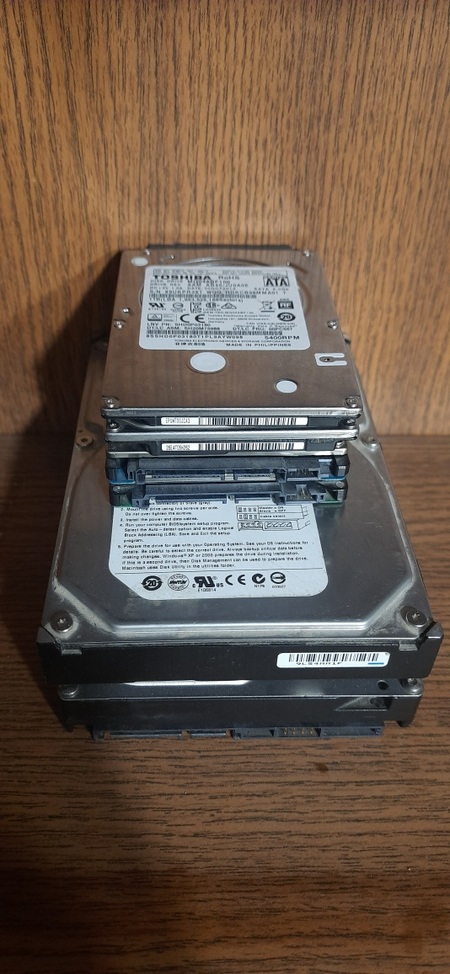 Нерабочие HDD SATA (для ноутбука) и PATA (компьютерный)
