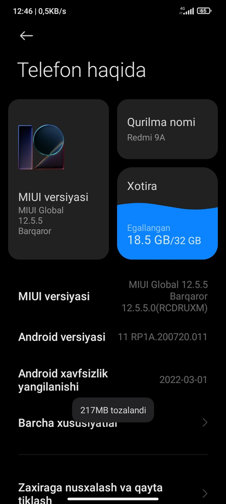 Redmi 9a Global version