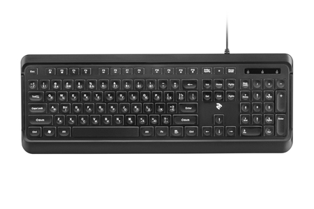 Клавиатура с подсветкой 2E KS120 USB ЧЕРНАЯ