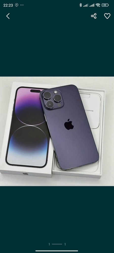 Iphone 14 pro 128gb 86% holati zur karopka dakument bor