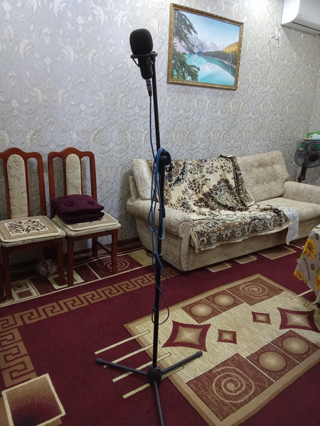 Продам микрофон со стойкой .