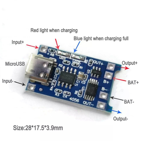 Модуль TP4056. Зарядка для 18650 Li-ion и Li-Po 3.7 v. .