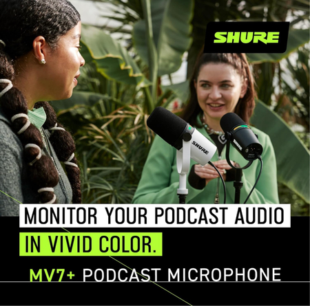 SHURE MV7+ Podcast Dynamic Микрофон UsbC/XLR студийный Профессиональны