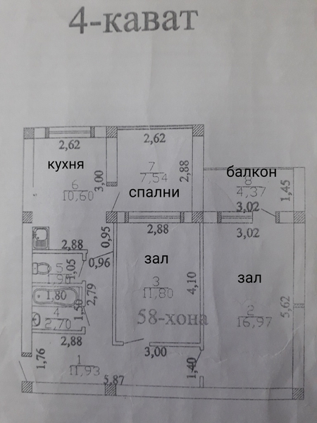 Kvartira sotiladi