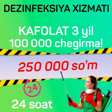 Дезинфекция Dezinfeksiya 100% kafolat burga tarakan klop klapa